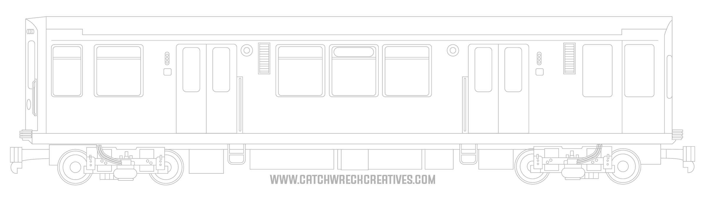 CTA Train Poster print out for your own artwork – Catch Wreck Creatives