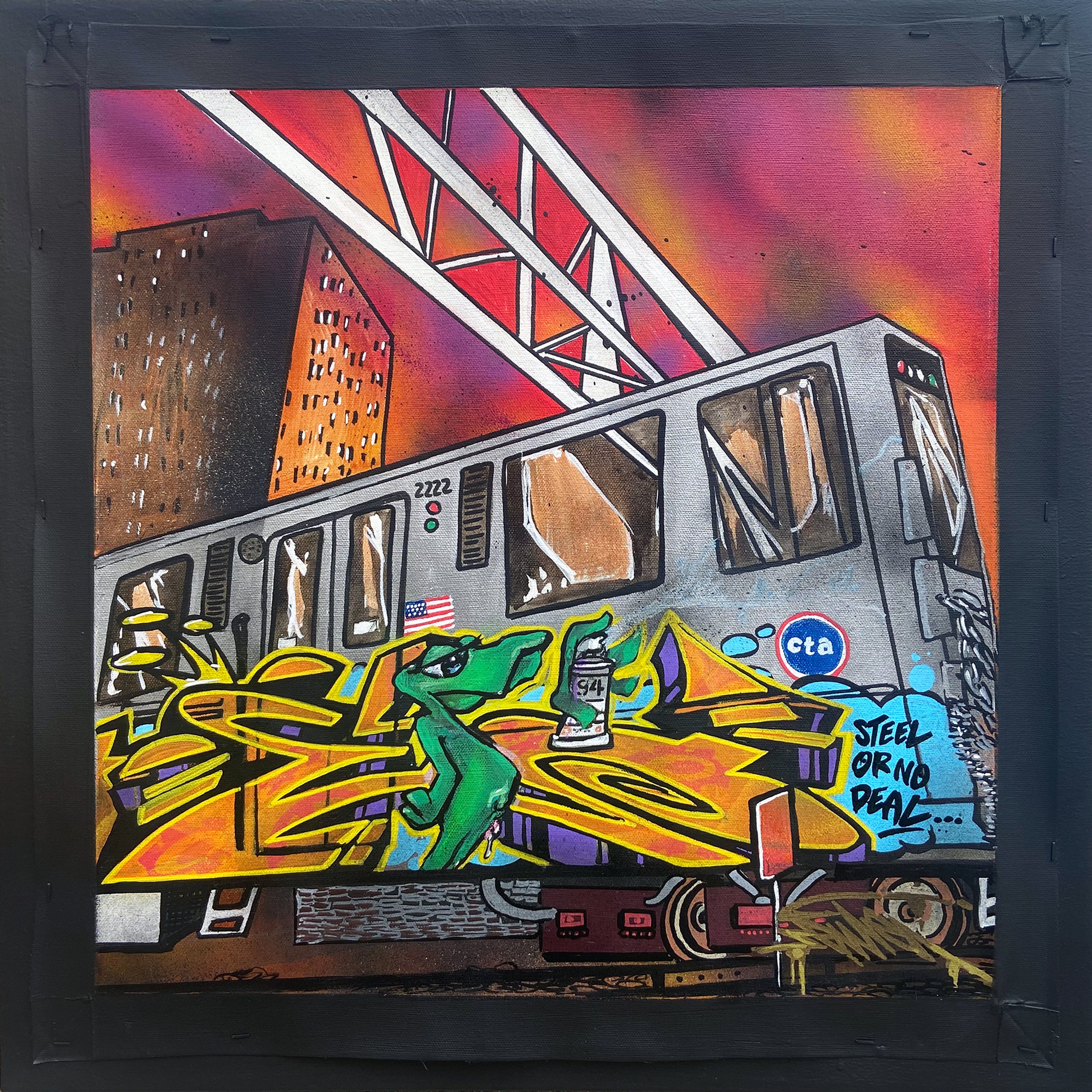 "Steel or No Deal" cta graffiti letters on canvas by EMTE – Catch Wreck ...