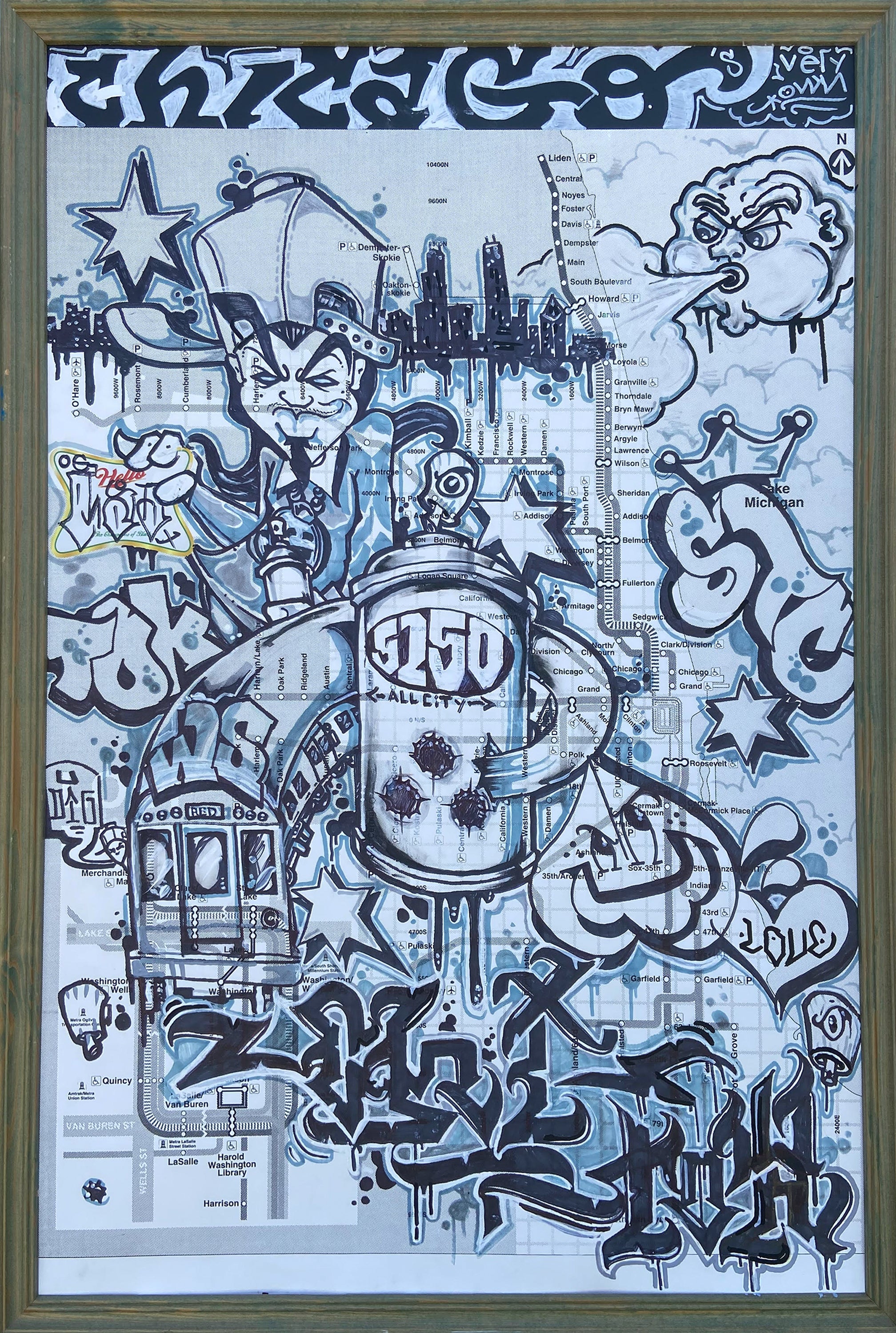 "Chicago's Very Own" Framed Piece by OG MAD – Catch Wreck Creatives